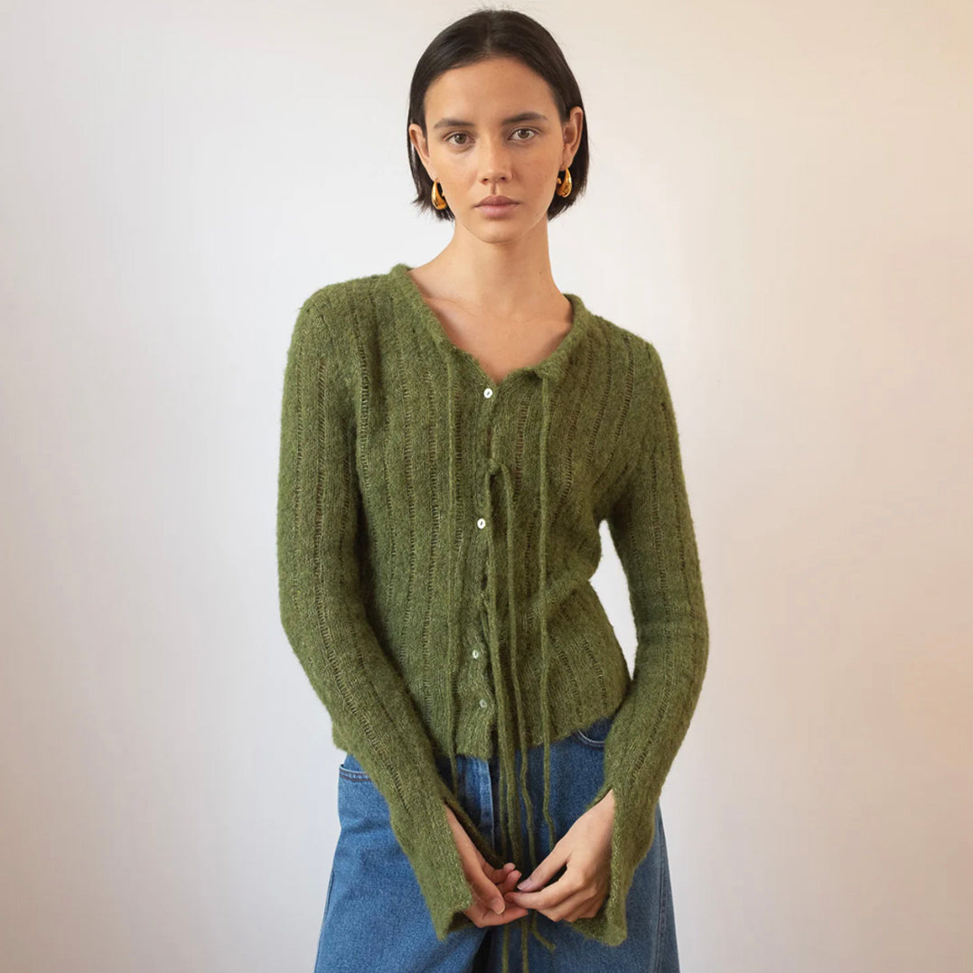 Robyn Cardigan in Alpaca Green – Misia