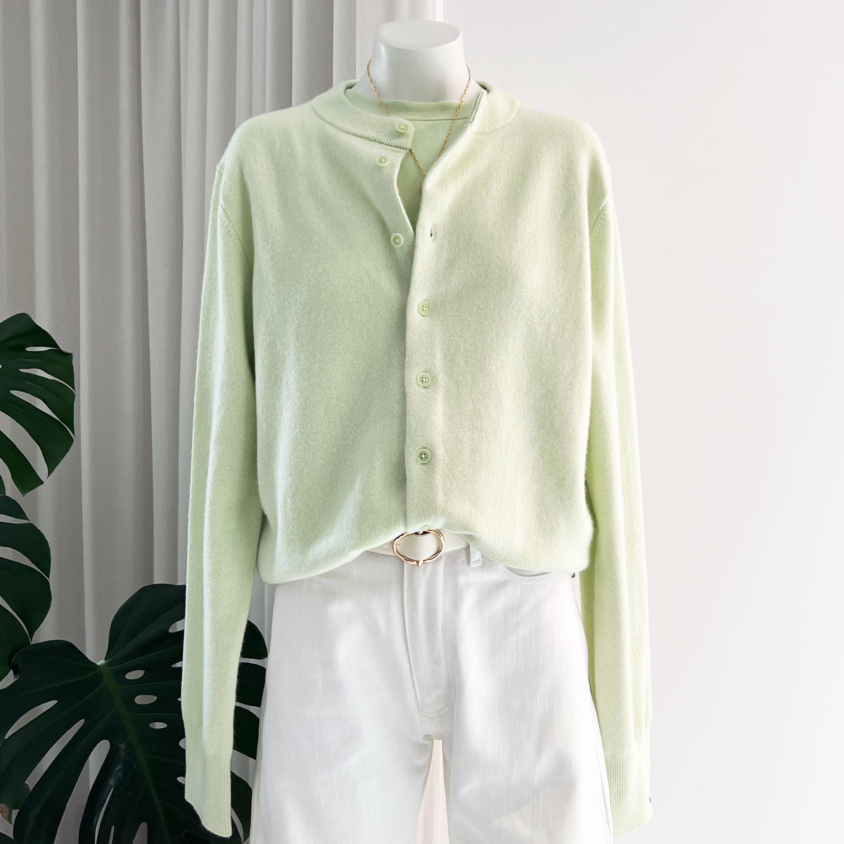 Extreme Cashmere Be Game Cashmere Cardigan in Lime – Misia